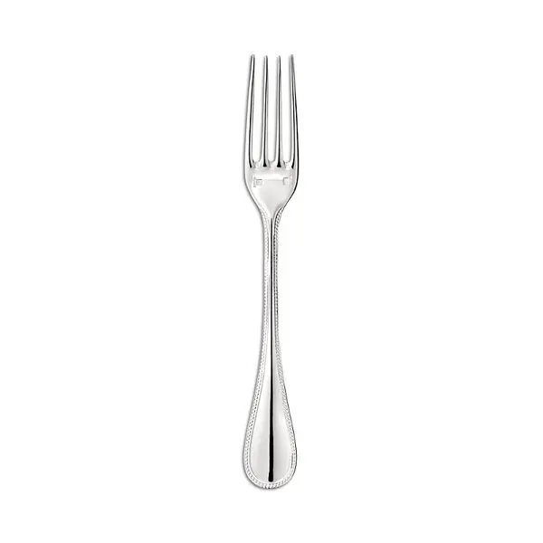Christofle Perles Silverplate Dessert Fork - Silver
