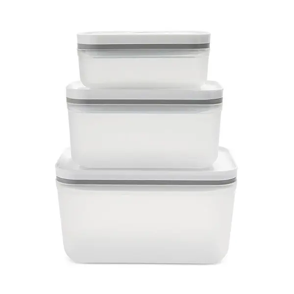 ZWILLING J. A. Henckels Fresh & Save Vacuum Plastic Containers, Set Of 3 - White
