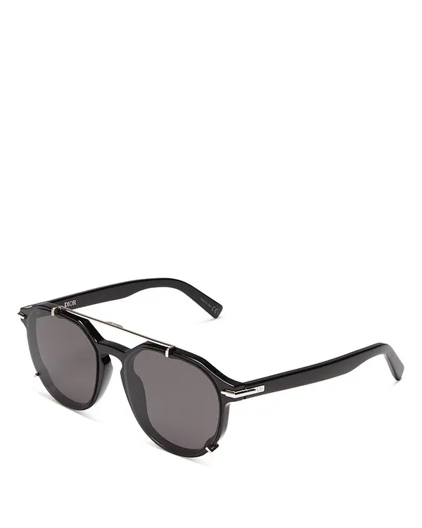 Dior Blacksuit Ri Round Sunglasses - Black/gray Solid