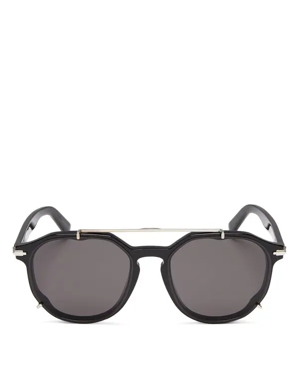 Dior Blacksuit Ri Round Sunglasses - Black/gray Solid
