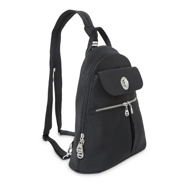BAGGALLINI Naples Convertible Backpack - Black Cheetah Emboss