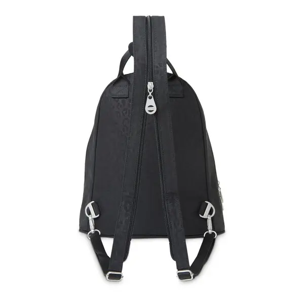 BAGGALLINI Naples Convertible Backpack - Black Cheetah Emboss