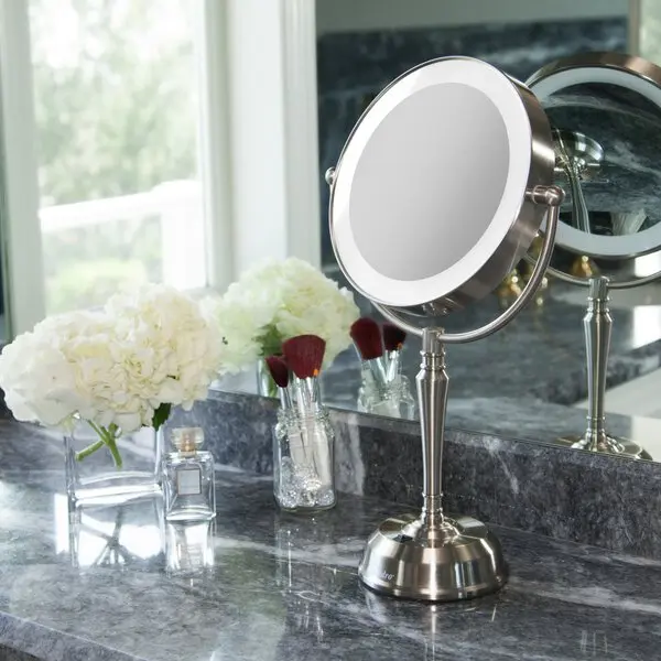 ZADRO Led Lighted Vanity Mirror With Rechargeable Battery & Usb Port, 1x/10x Magnification