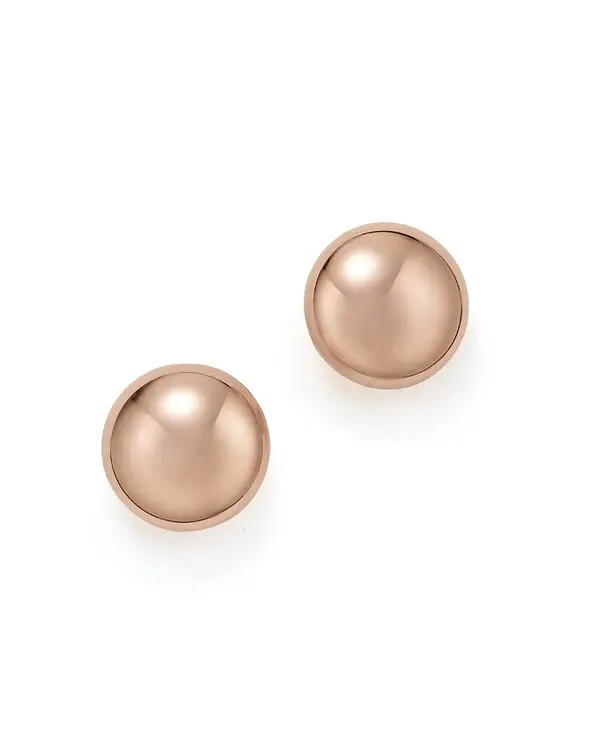Bloomingdale'S 14k Flat Ball Stud Earrings - Rose Gold