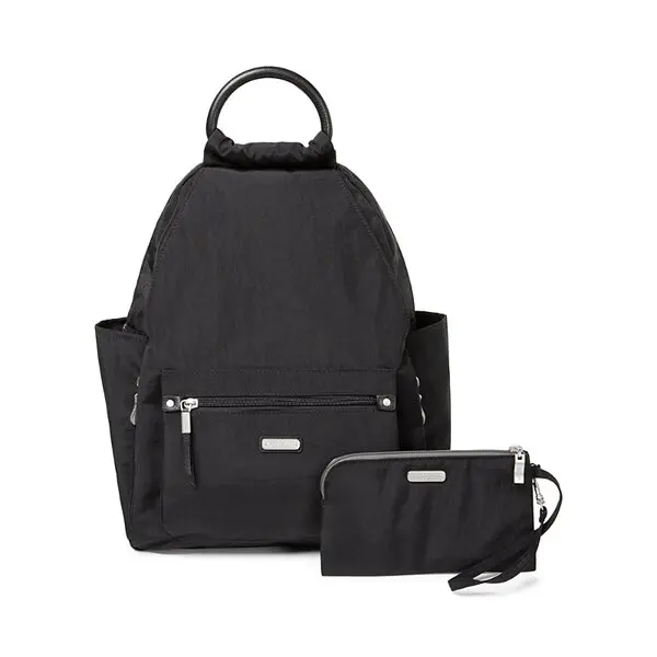BAGGALLINI Classic All Day Backpack With Rfid Phone Wristlet - Black