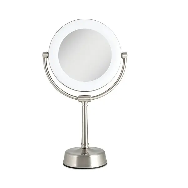 ZADRO Lexington Customizable Sunlight Led Lighted Vanity Mirror, 10x/1x Magnification - Silver
