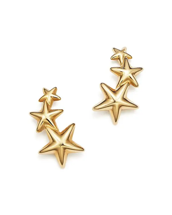 Bloomingdale'S 14k Yellow Triple Star Climber Earrings - Gold