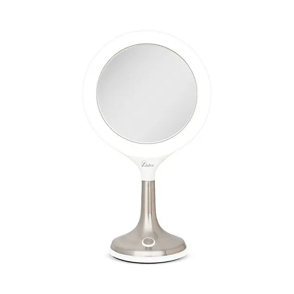 ZADRO Mood Therapy Uv Free Led Ring Light & Vanity Mirror, 8x/1x Magnification - White