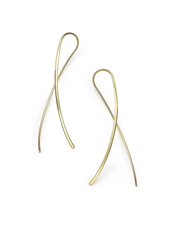 Bloomingdale'S 14k Yellow Crossover Drop Earrings - Gold