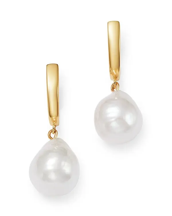 Bloomingdale'S Baroque Cultured Pearl Drop Earrings - White/gold