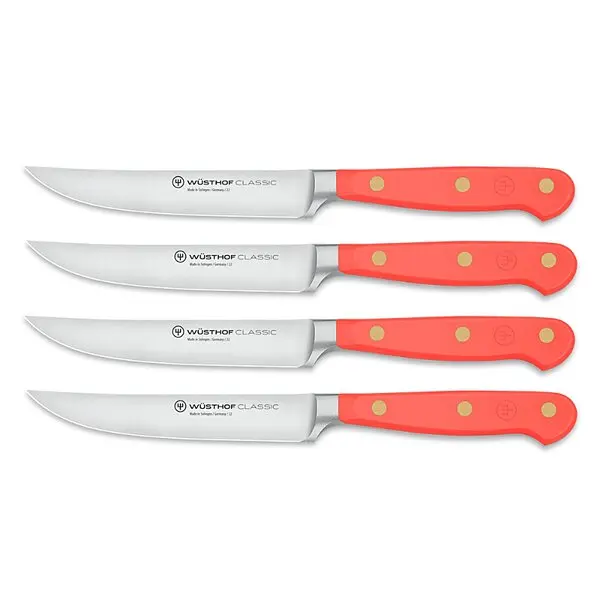 WUSTHOF Usa Classic Steak Knives, Set Of 4 - Coral Peach