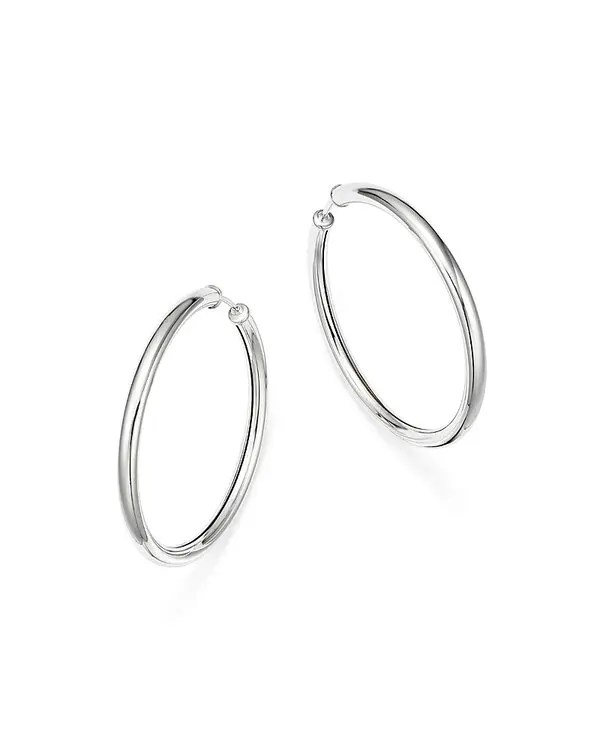 Aqua Sterling Endless Hoop Earrings - Silver