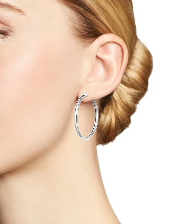 Aqua Sterling Endless Hoop Earrings