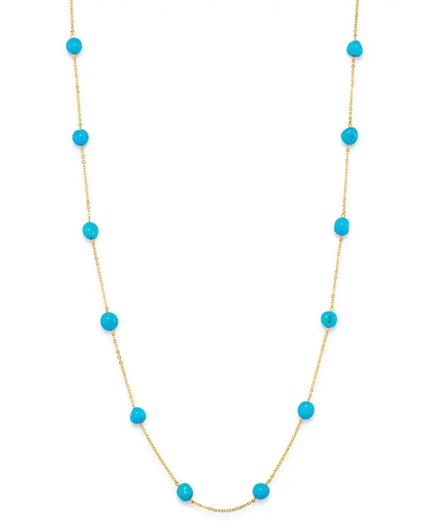 Bloomingdale'S Turquoise Station Necklace In 14k Yellow Gold - Turquoise/gold