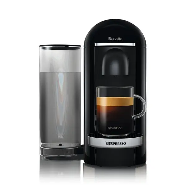 NESPRESSO Vertuoplus Deluxe Breville With Aeroccino Milk Frother, Classic - Black