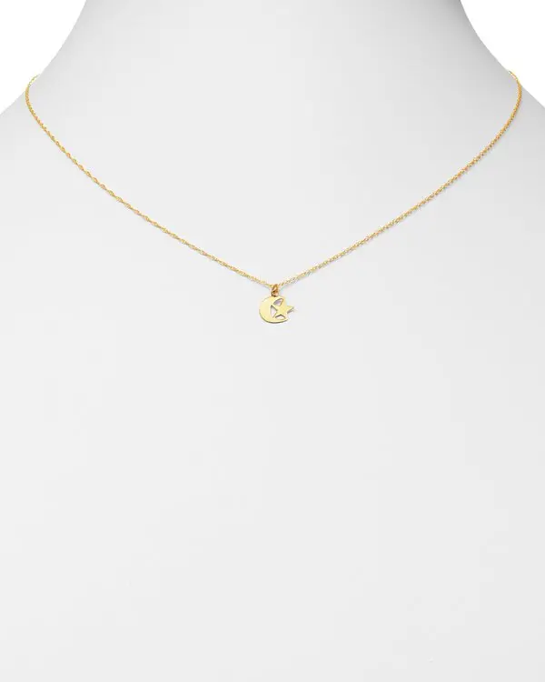 MOON & MEADOW 14k Yellow Star & Moon Pendant Necklace