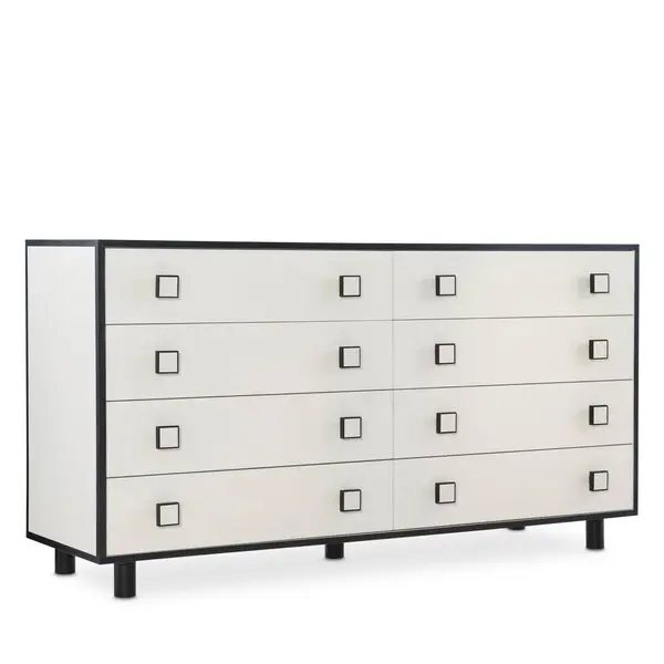 BERNHARDT Silhouette 8 Drawer Dresser With Square Hardware
