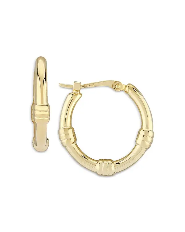 Bloomingdale'S 14k Yellow Round Hoop Earrings - Gold