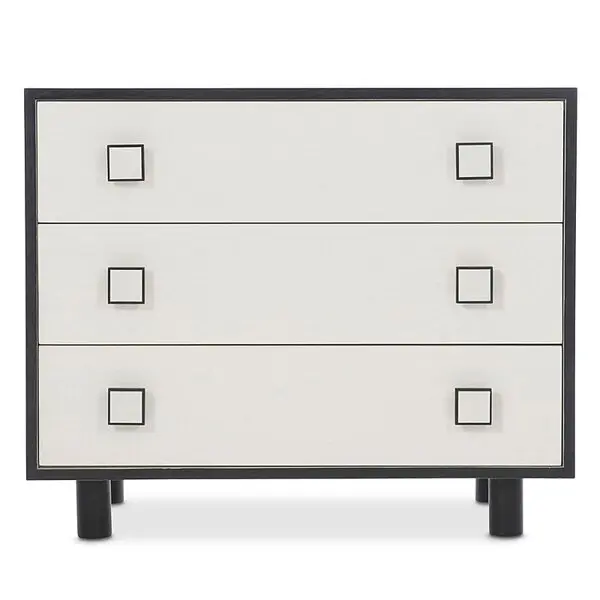 BERNHARDT Silhouette 3 Drawer Nightstand With Square Hardware