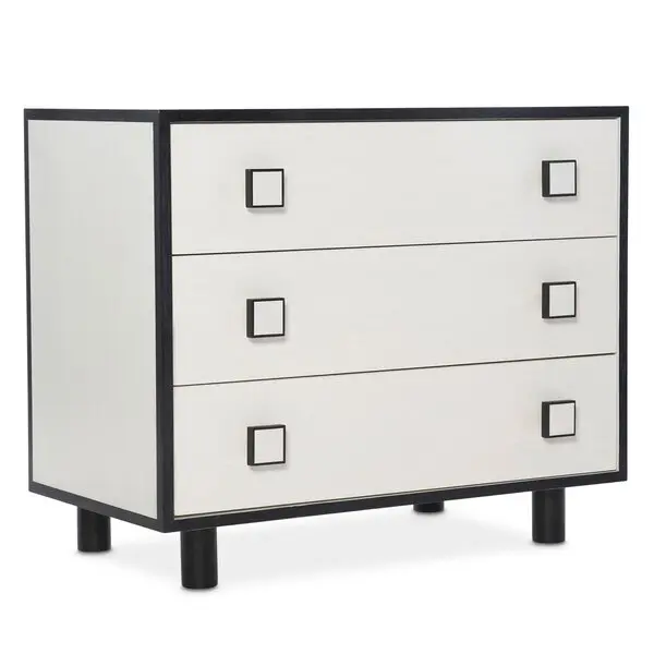 BERNHARDT Silhouette 3 Drawer Nightstand With Square Hardware