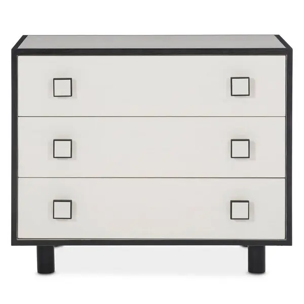 BERNHARDT Silhouette 3 Drawer Nightstand With Square Hardware