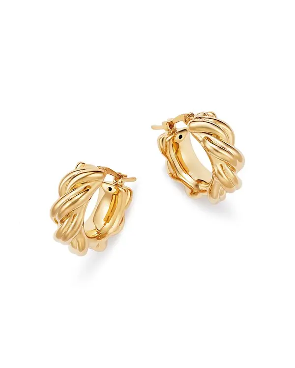Bloomingdale'S 14k Yellow Knotted Hoop Earrings - Gold