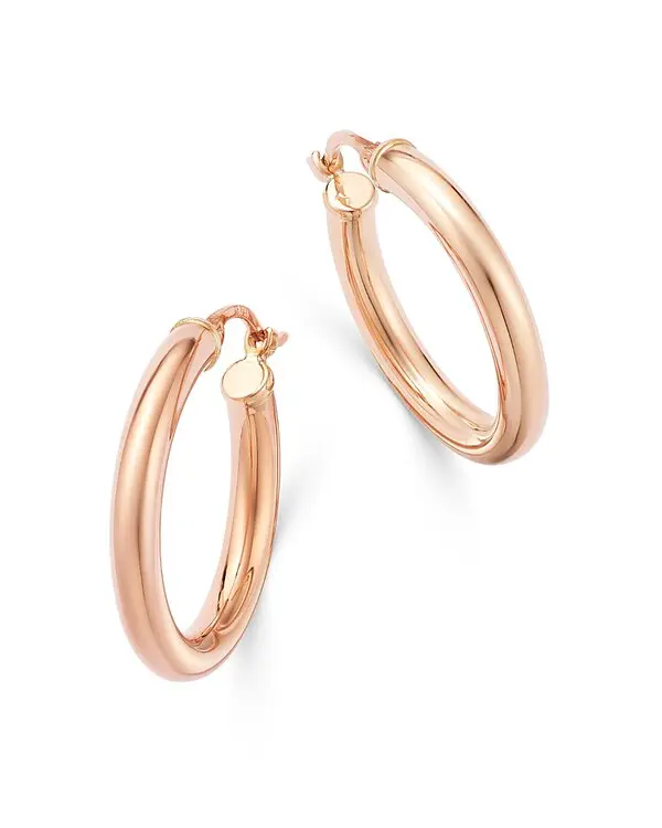 Bloomingdale'S 14k Wide Hoop Earrings - Rose Gold
