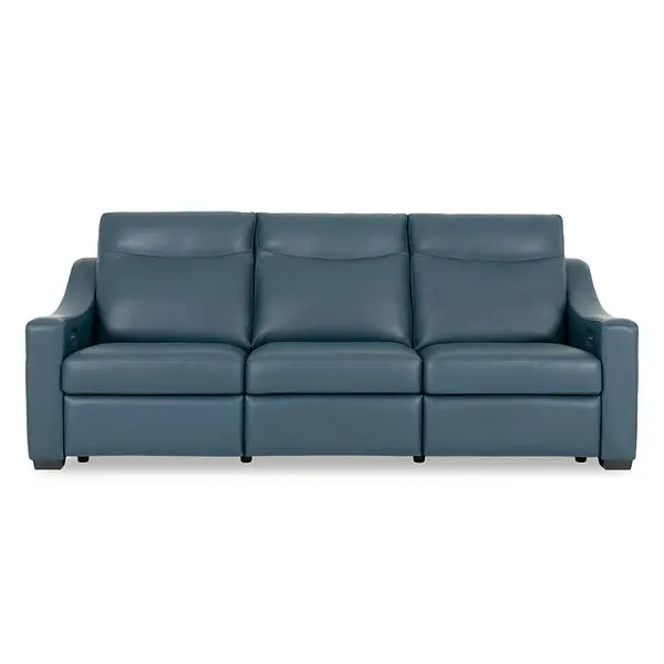 AMERICAN LEATHER Sarasota Ridge Power Motion Sofa - Bison Deep Blue