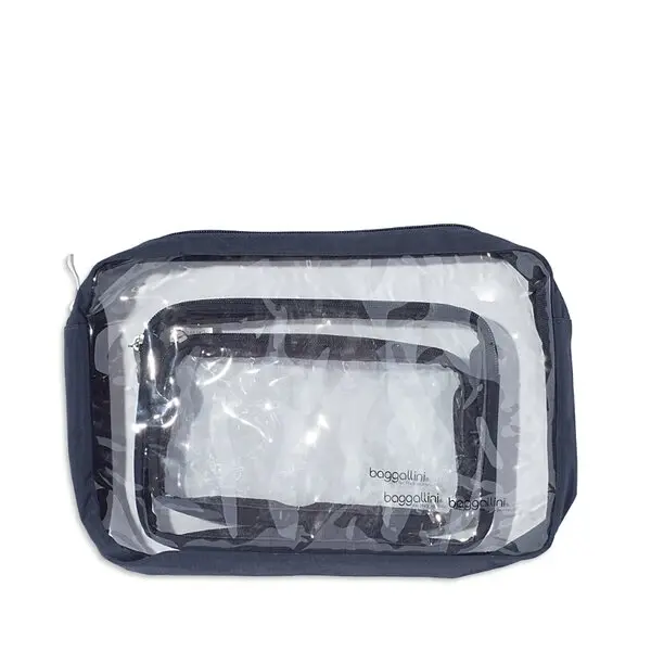 BAGGALLINI Clear Travel Pouch Set - French Navy