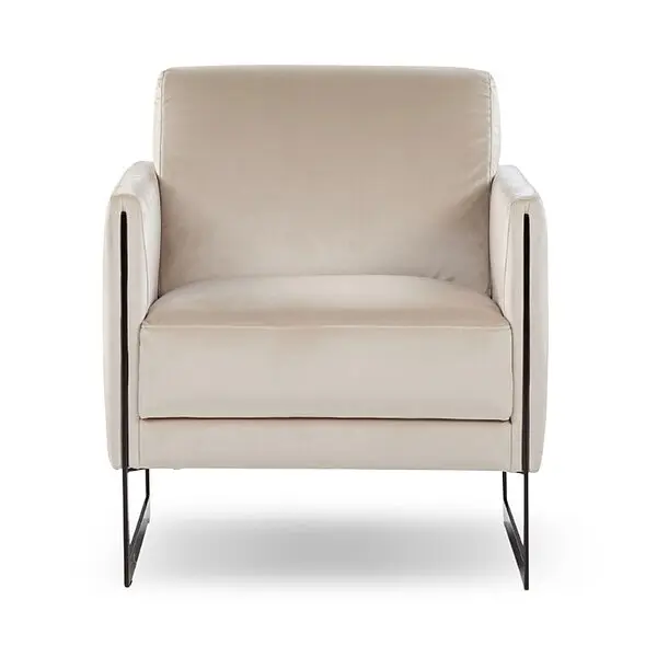 GIUSEPPE NICOLETTI Coco Velvet Chair - Dubai Beige - Titanium