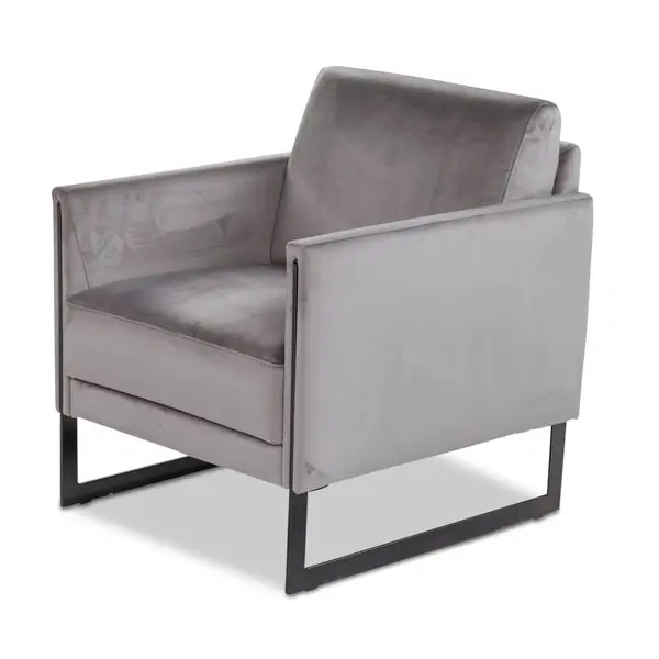GIUSEPPE NICOLETTI Coco Velvet Brass Chair - Dubai Grigio - Titanium