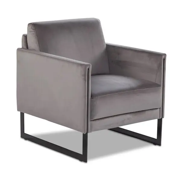 GIUSEPPE NICOLETTI Coco Velvet Brass Chair - Dubai Grigio - Titanium