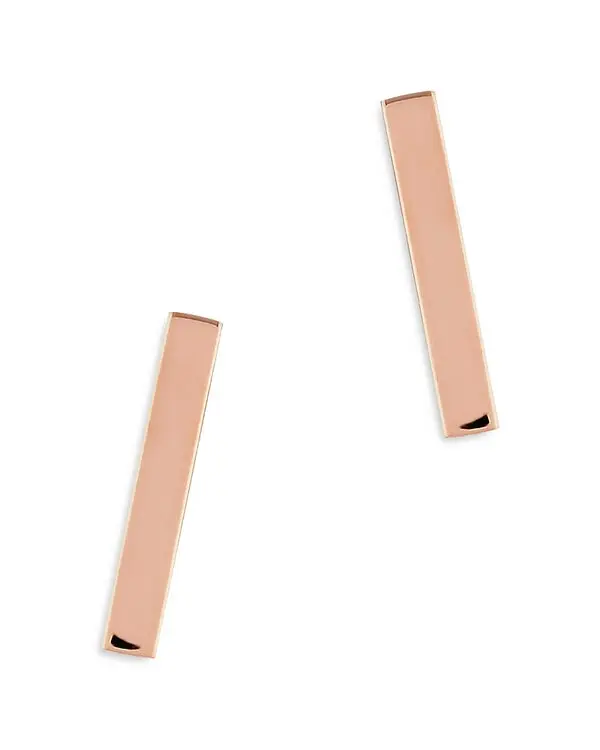 Bloomingdale'S 14k Bar Stud Earrings - Rose Gold
