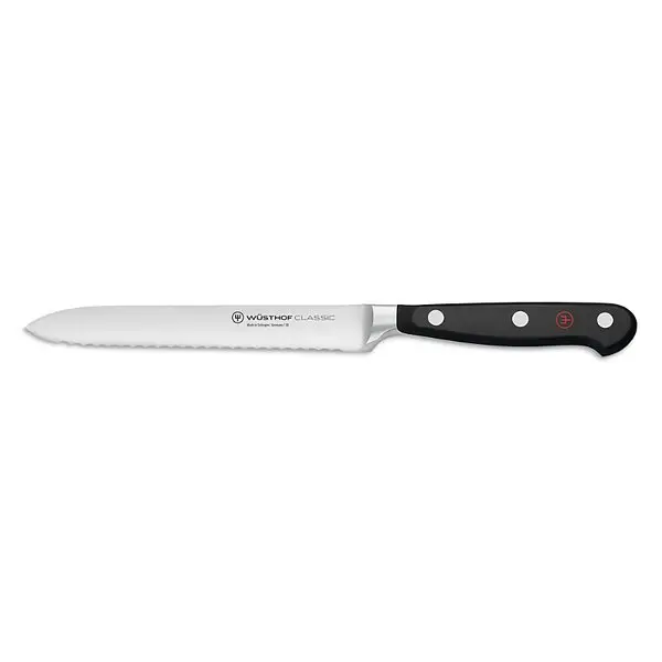 WUSTHOF Classic 5 Serrated Knife - Black