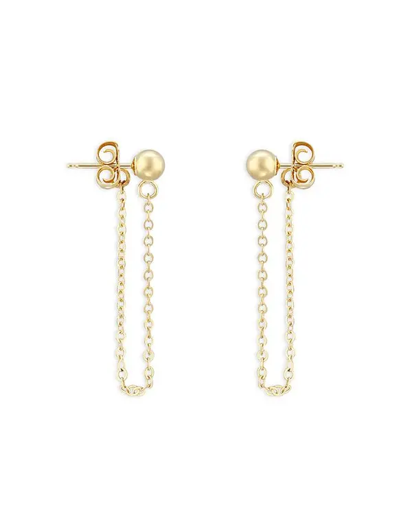 Bloomingdale'S 14k Yellow Ball Chain Drop Earrings - Gold