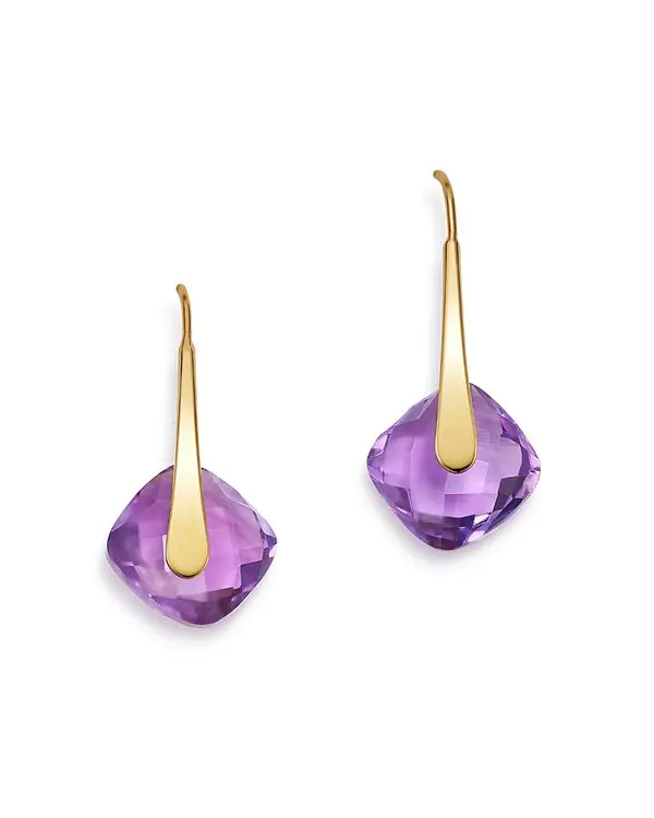 Bloomingdale'S Amethyst Drop Earrings In 14k Yellow Gold - Purple/gold