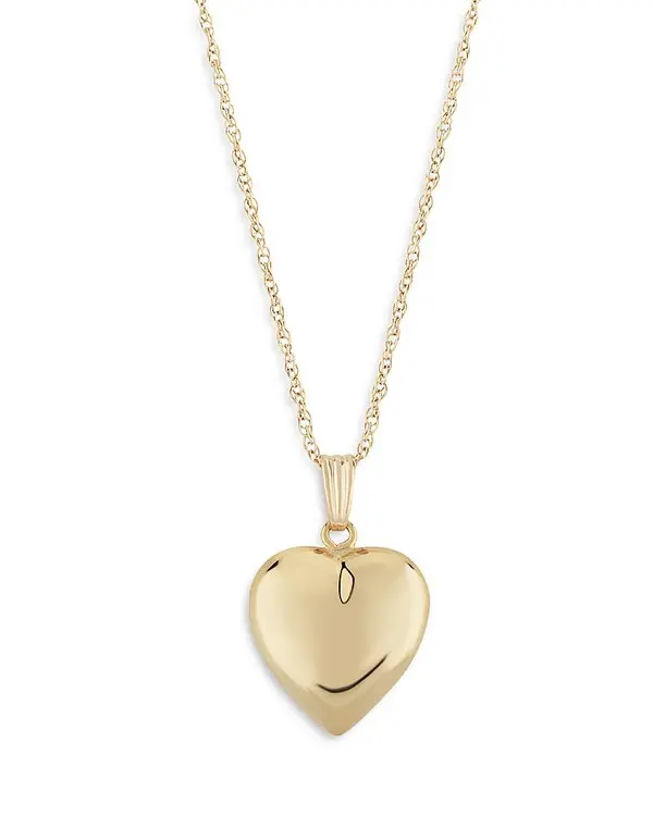 Bloomingdale'S 14k Yellow Heart Pendant Necklace - Gold