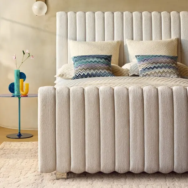 BERNHARDT Silhouette Upholstered Panel King Bed