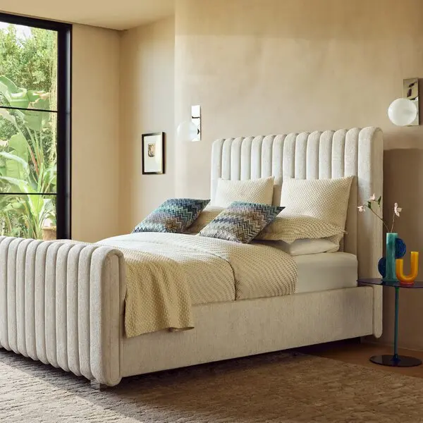 BERNHARDT Silhouette Upholstered Panel King Bed