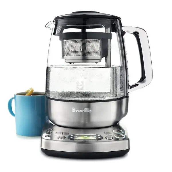 BREVILLE Infusion One-touch Tea Maker - Silver/clear