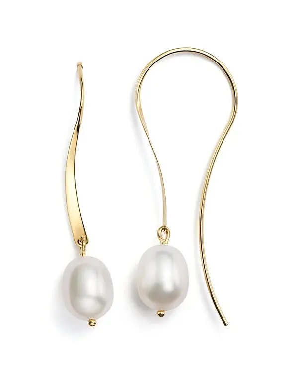Bloomingdale'S 14k Yellow Earrings With Cultured Freshwater Pearls - Gold
