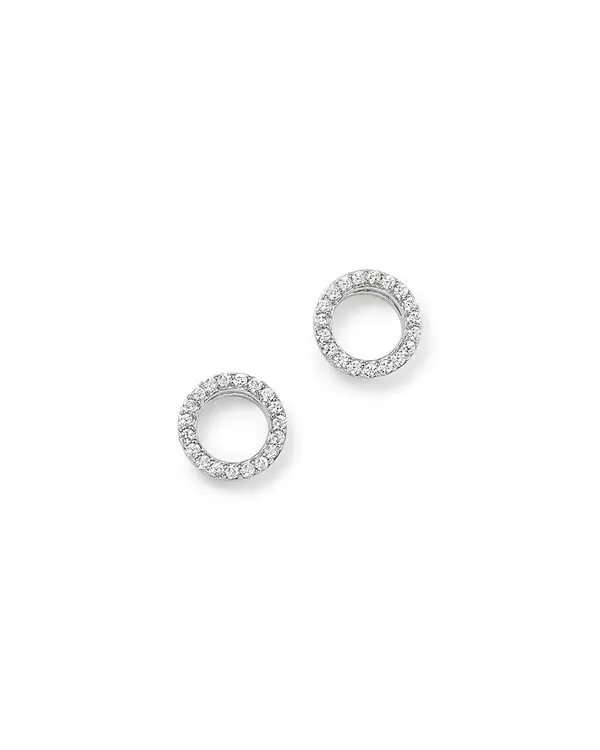 Bloomingdale'S Diamond Circle Stud Earrings - White