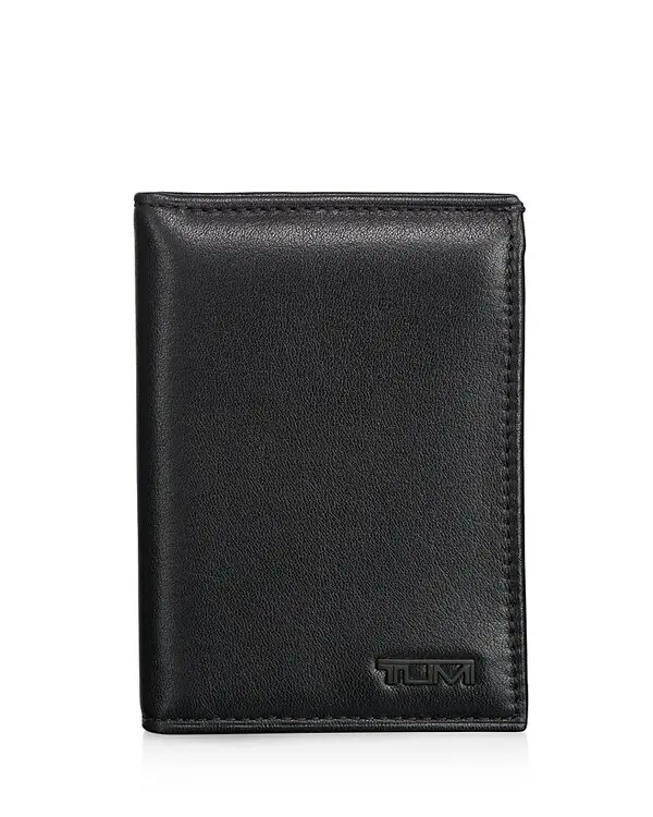 Tumi Delta Leather L-fold Id Id Wallet - Black