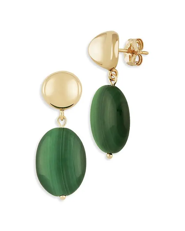 Bloomingdale'S Malachite Drop Earrings - Green/gold