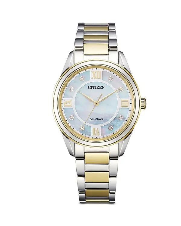 Citizen Eco Drive Arezzo Diamond Watch 32mm - White