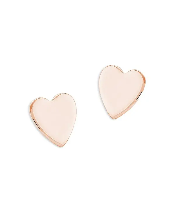 Bloomingdale'S Heart Stud Earrings In 14k - Rose Gold