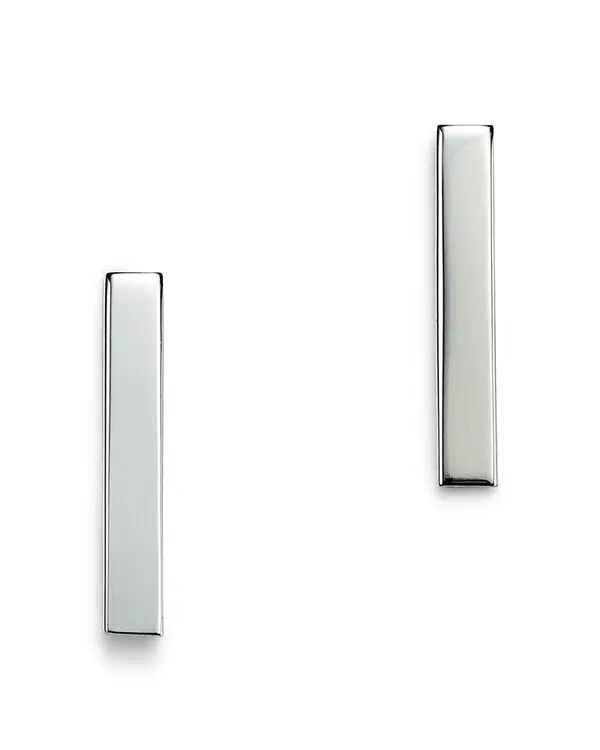 Bloomingdale'S Bar Stud Earrings In 14k Gold - White