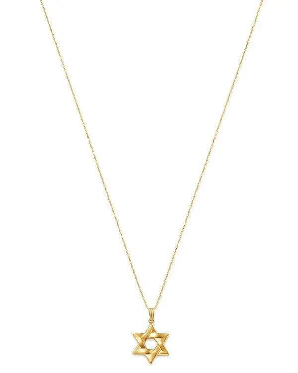 Bloomingdale'S Star Of David 14k Yellow Pendant Necklace - Gold