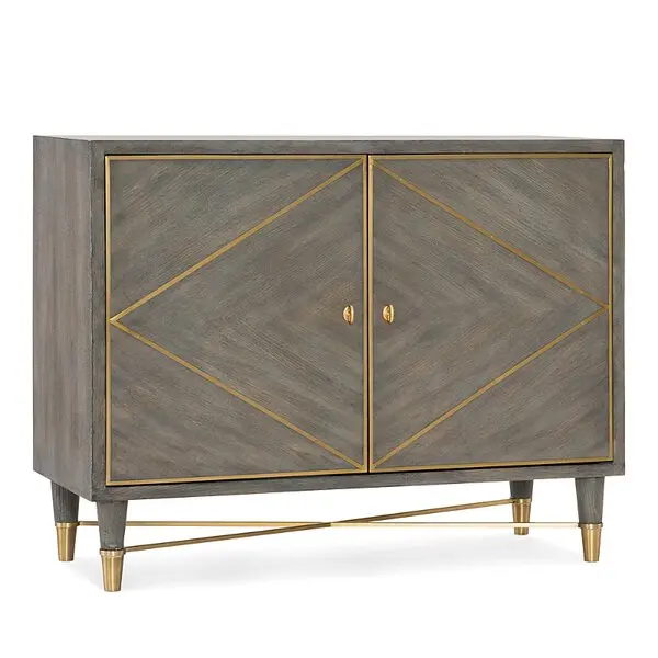 HOOKER FURNITURE Melange Breck Chest - Gray/gold Accents