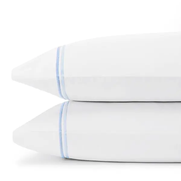 MATOUK Essex Standard Pillowcase, Pair - Azure